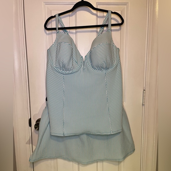 Swim By Cacique | Swim | Swim By Cacique Set Tankini Stripe Teal And ...